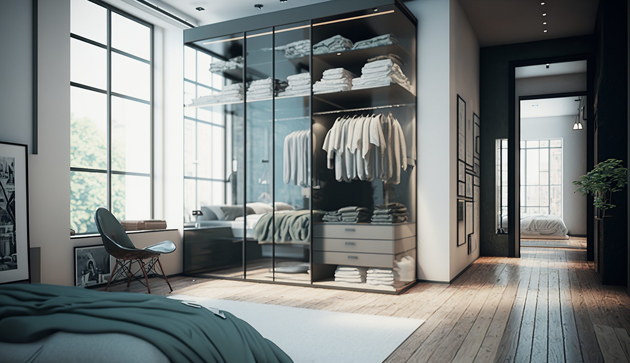 Glass fitted wardrobes | Smoked Glass, Sliding Doors