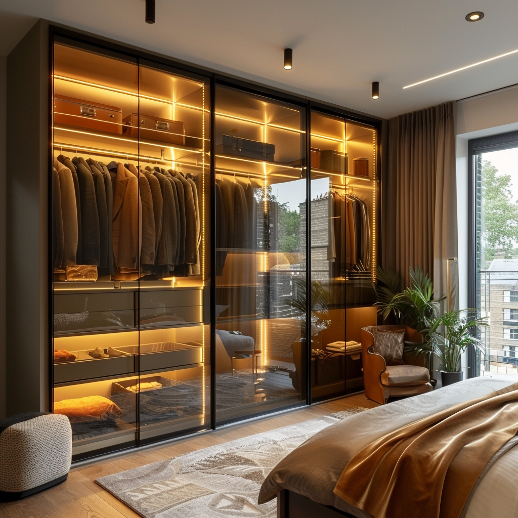 Glass fitted wardrobes | Smoked Glass, Sliding Doors