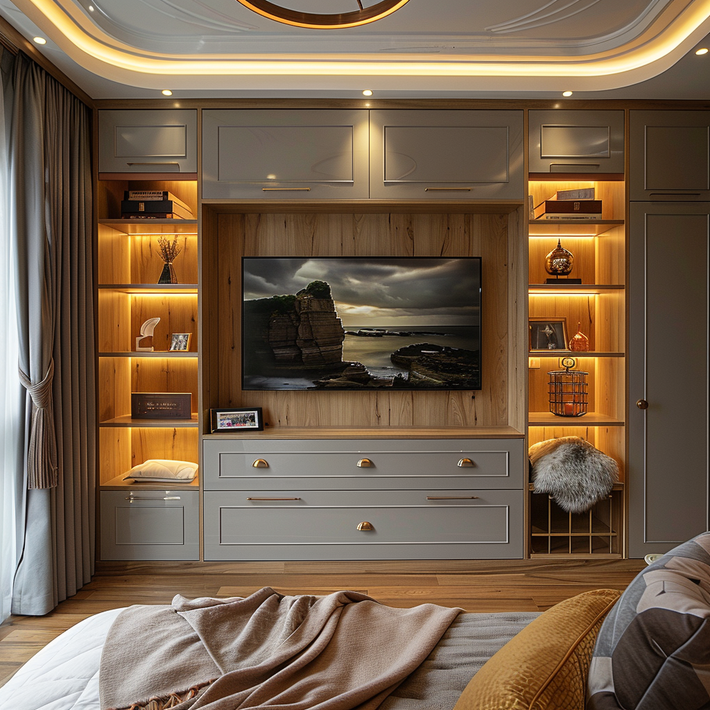 Fitted Wardrobes With Tv Space | Wardrobe Tv Units